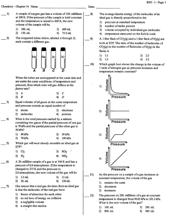 NYLearns.org - Gas Laws by St. Lawrence-Lewis BOCES